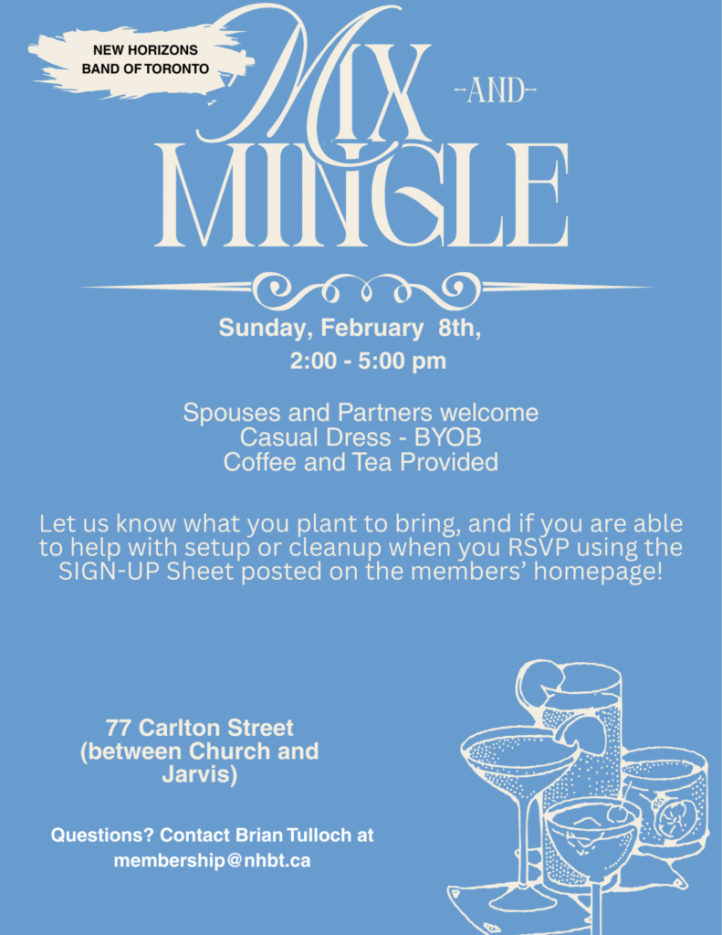 Mix and Mingle Social – New Horizons Band of Toronto